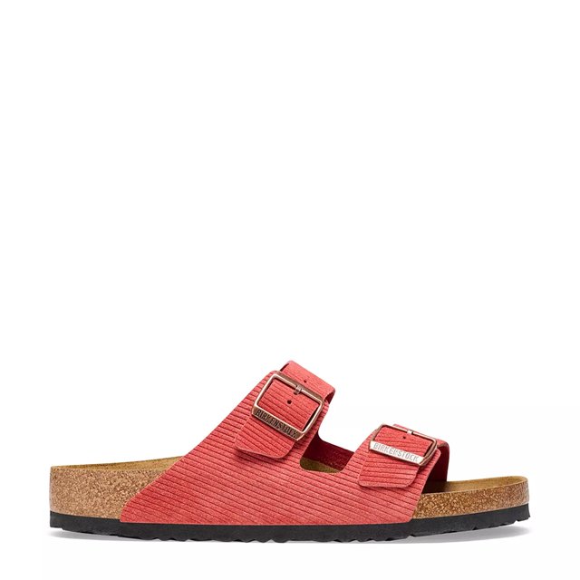 Birkenstock Women's Arizona Suede Embossed Narrow Width Slide Sandal ...