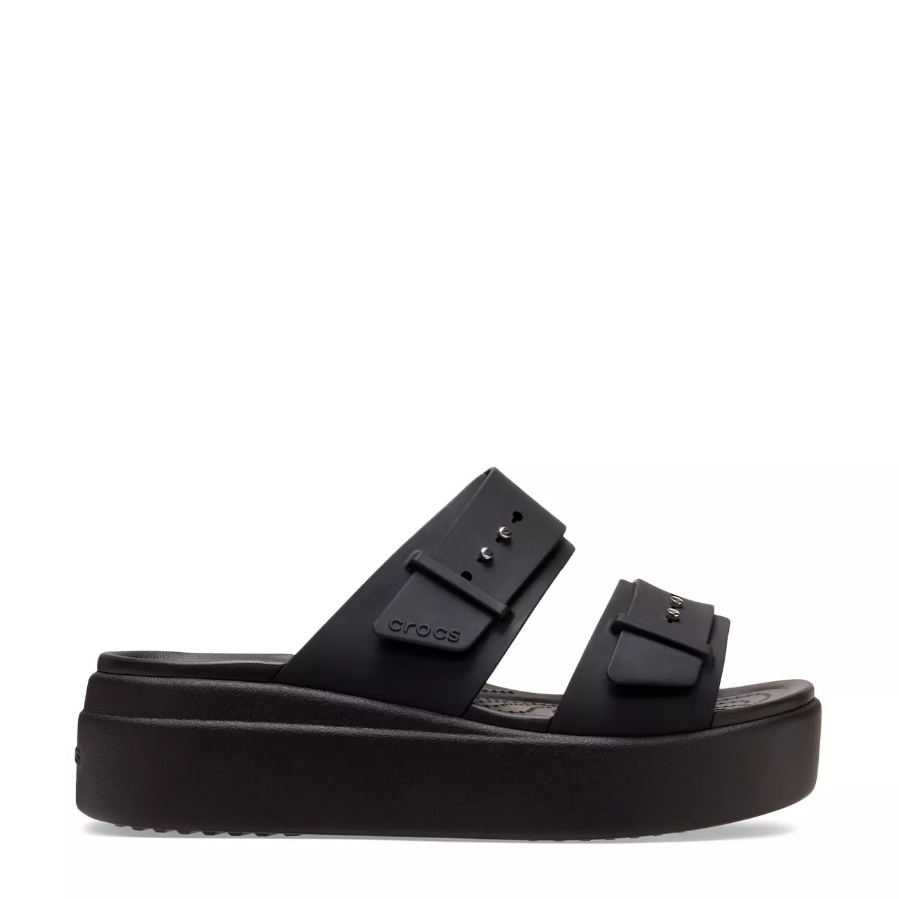 Crocs Women's Brooklyn Buckle Low Wedge Sandal | The Shoe Company