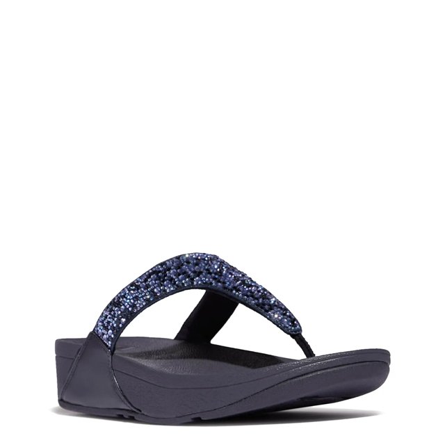 FitFlop Women's Lulu Crystal-Mix Toe-Post Sandal | The Shoe Co.