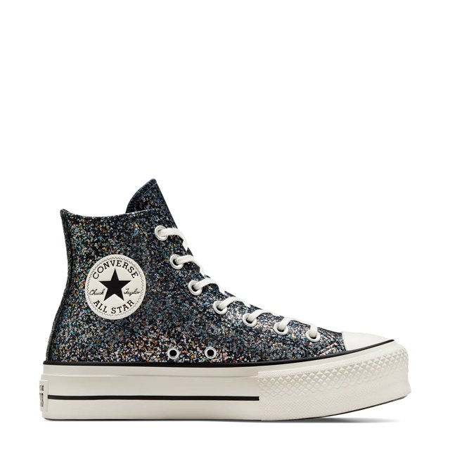 Converse Chuck Taylor All Star Lift Platform Glitter in Grey Black