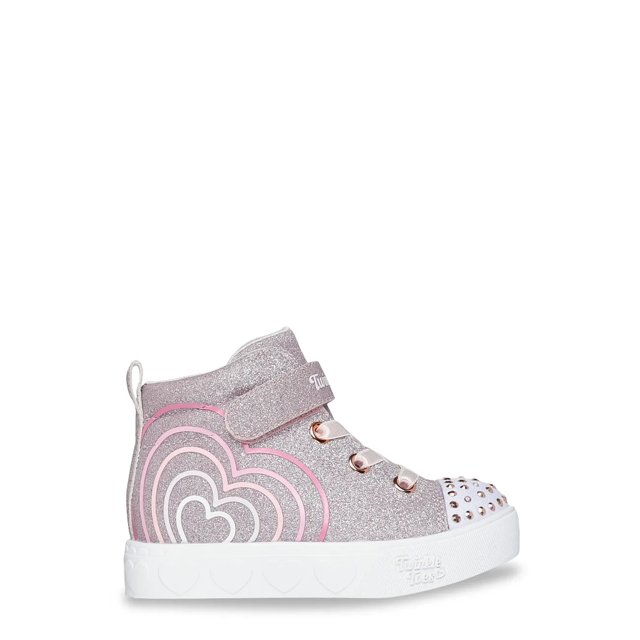 Skechers Toddler Girls' Twinkle Toes: Heart Blast Shimmer High-Top ...