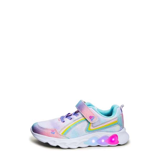 TRX Youth Girls' Rainbow Hearts Light-Up Running Shoe | The Shoe Company