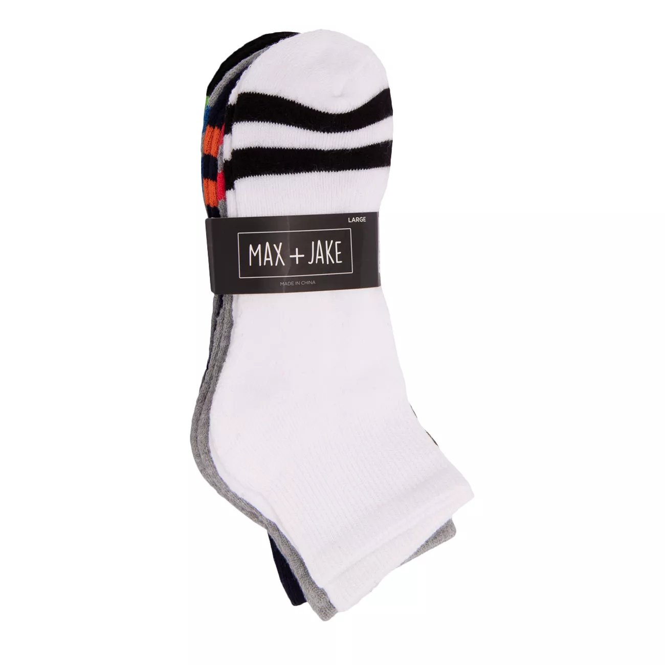 MAX + JAKE Boy's 5-Pack Varsity Stripes Quarter Socks | DSW Canada