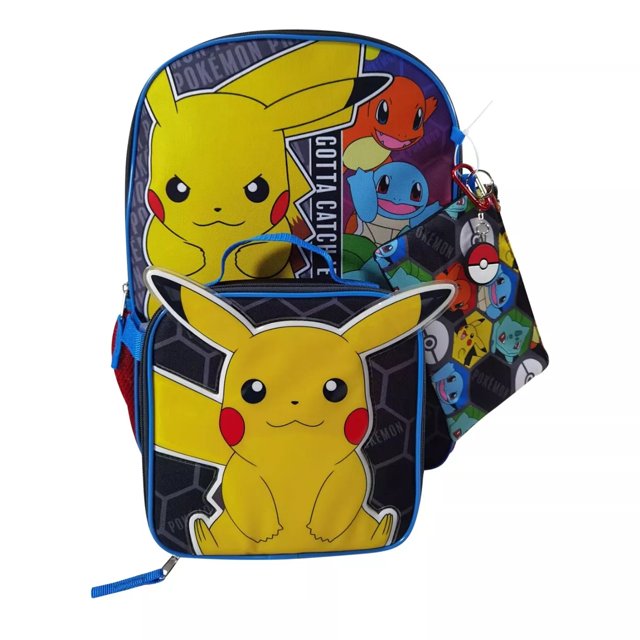 Bioworld Kids' Pokemon Backpack & Lunch Box 5pc Set | The Shoe Co.