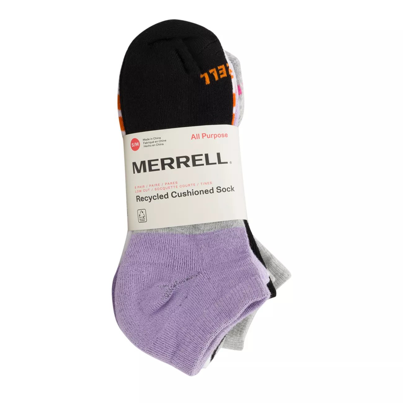 Merrell Women's 6 Pack Striped Low Cut Socks | The Shoe Company